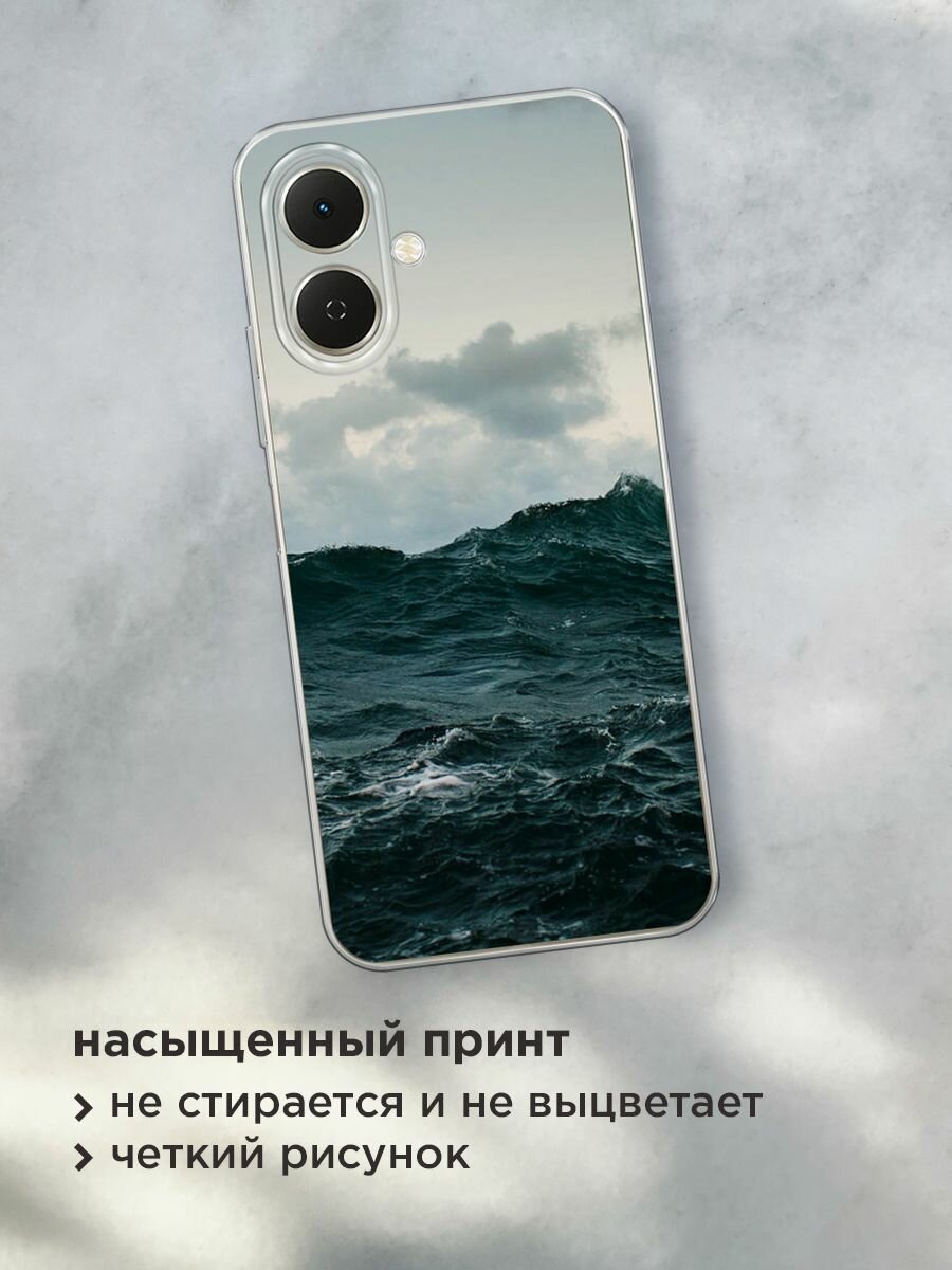 Чехол на Tecno Spark Go 2 / Текно Спарк Го 2 с принтом "Волны 11" — фото 1