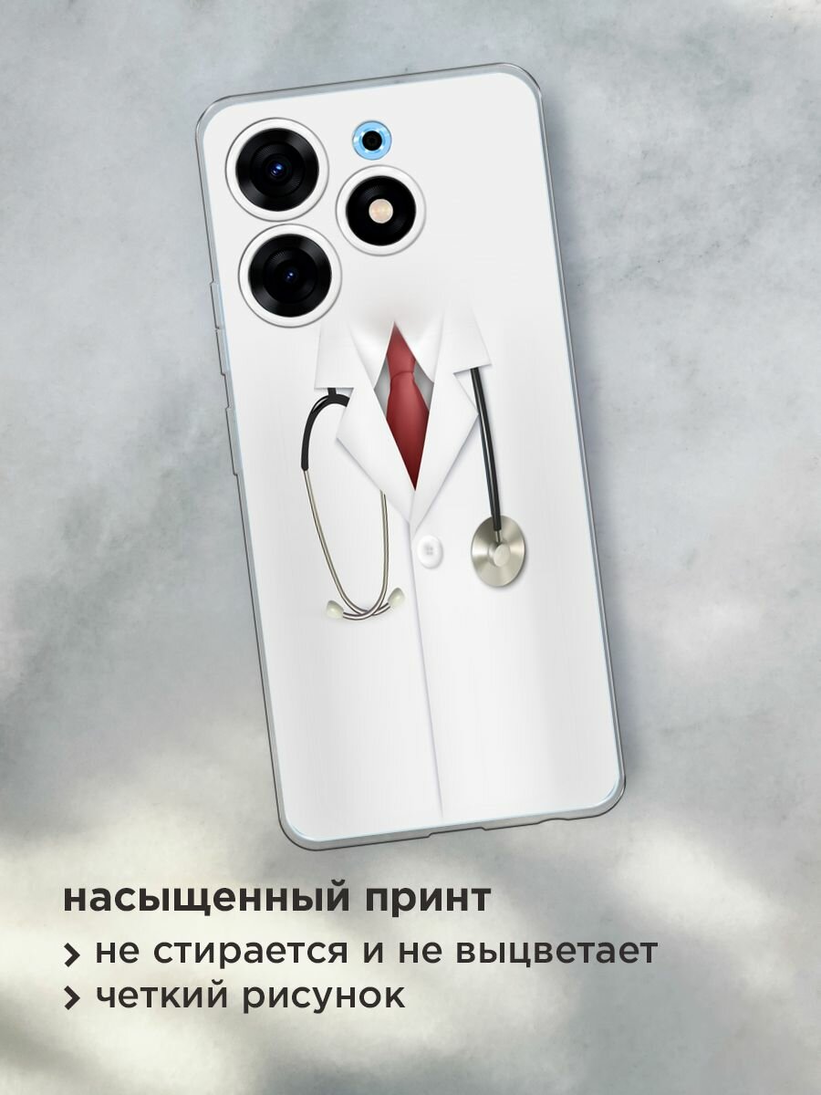 Чехол на Tecno Spark 10 Pro / Текно Спарк 10 Про с принтом "Халат врача" — фото 1