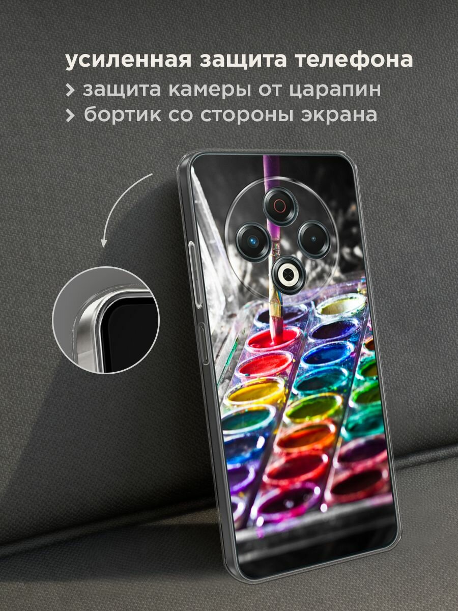 Чехол на Tecno Spark 30 / Текно Спарк 30 с принтом "Палитра красок" — фото 1