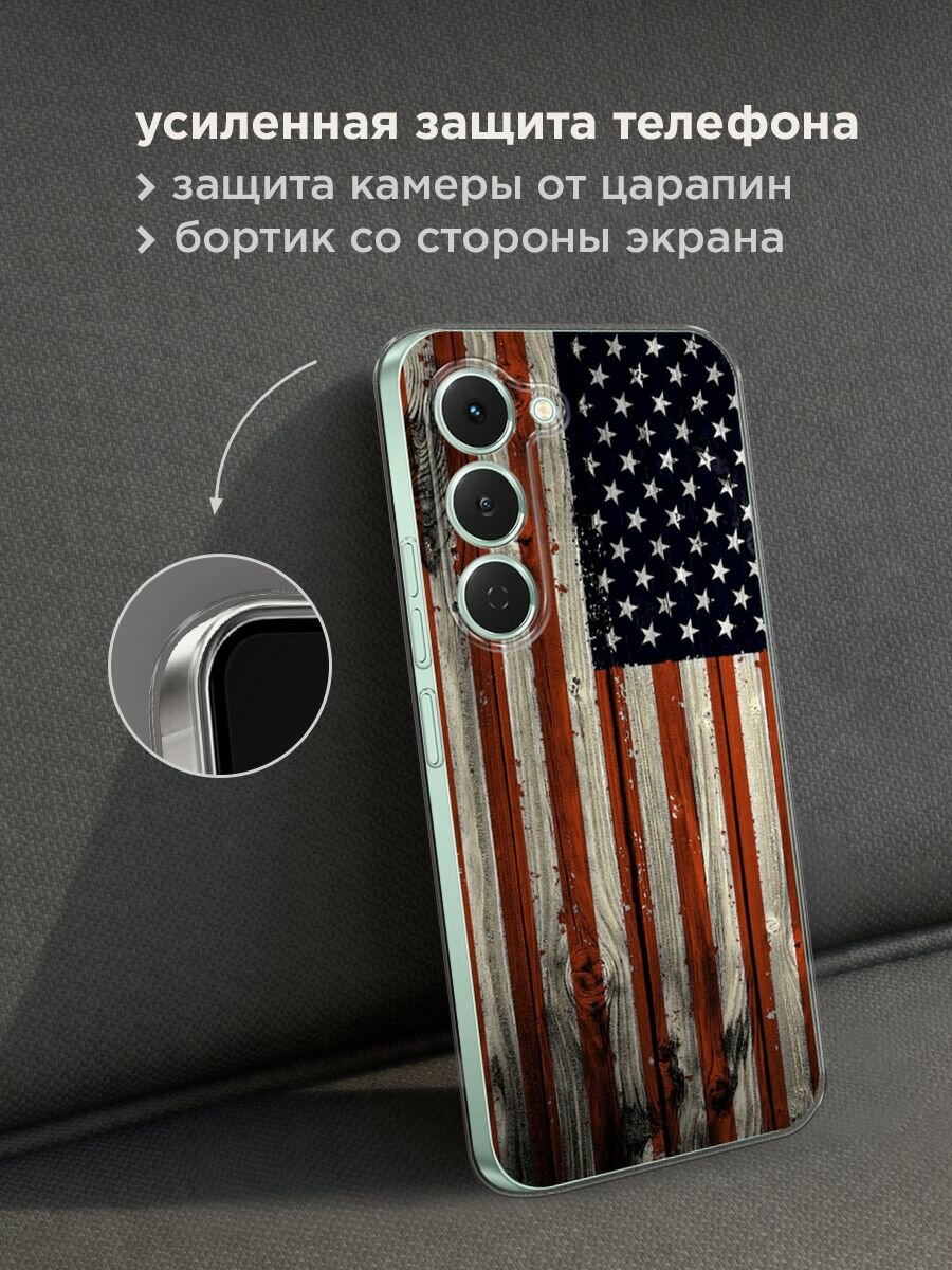 Чехол на Tecno Spark 40 Pro / Текно Спарк 40 Про с принтом "США" — фото 1
