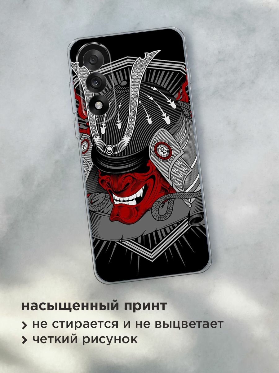 Чехол на OnePlus Nord 5 / Ван Плас Норд 5 с принтом "Красная маска самурая" — фото 1