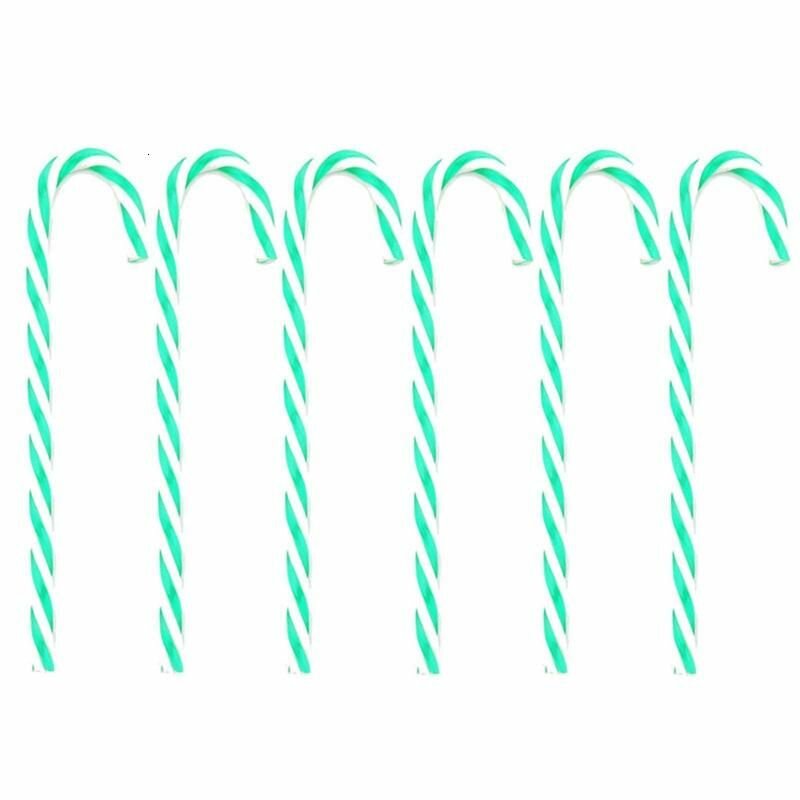 Рождественские леденцы 6шт, Зеленый и белый