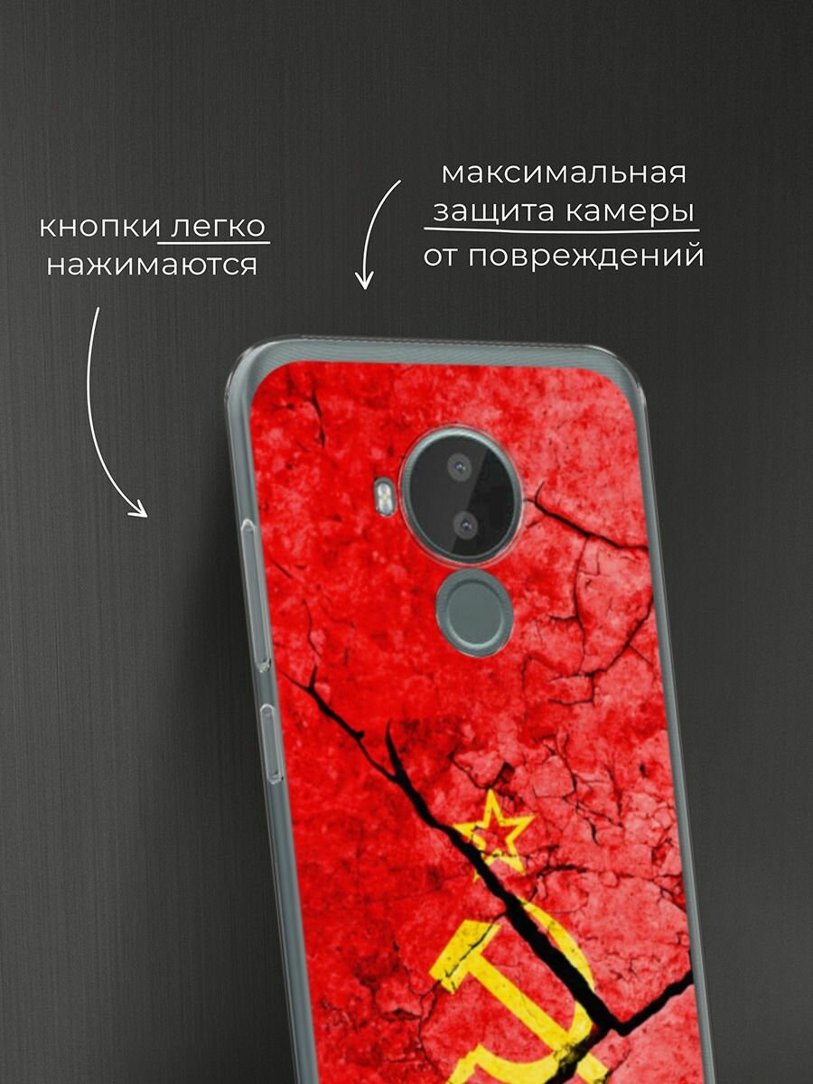 Силиконовый чехол на Nokia C30 / Нокия C30 с принтом "СССР" — фото 1