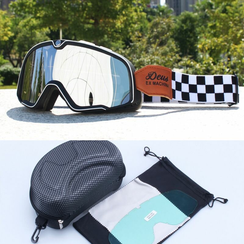 Защитные очки в стиле Harley Davidson, Ретро мотоочки для мотоциклетного шлема, Универсальные очки для кросовых и круизерных мотоциклов, Против солнца и ветра, Для открытого и закрытого шлема