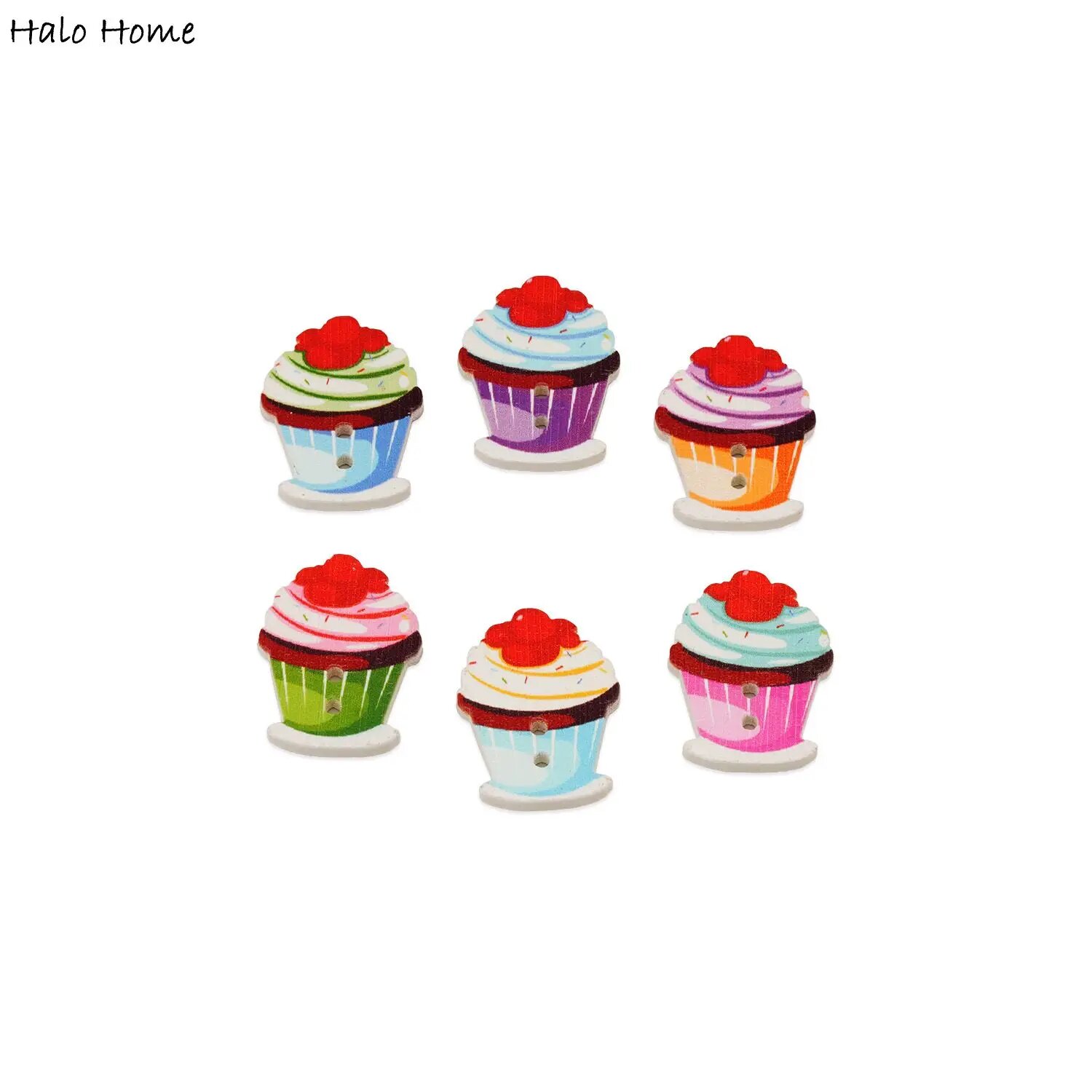 Деревянные пуговицы Halo Home с мультяшками 25 мм