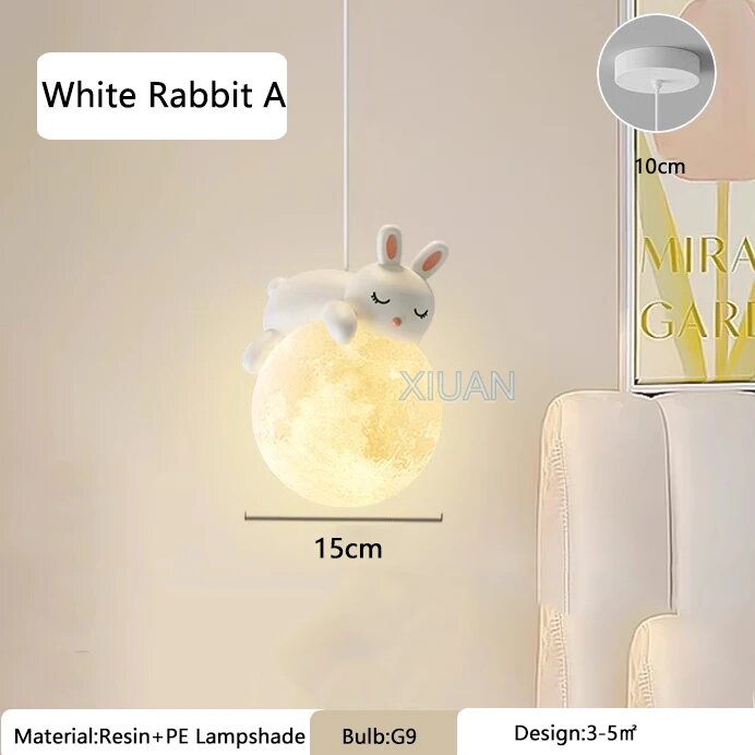 Настенные светильники XIUAN Белый медведь Белый кролик 3 color temperature, Pendant lamp