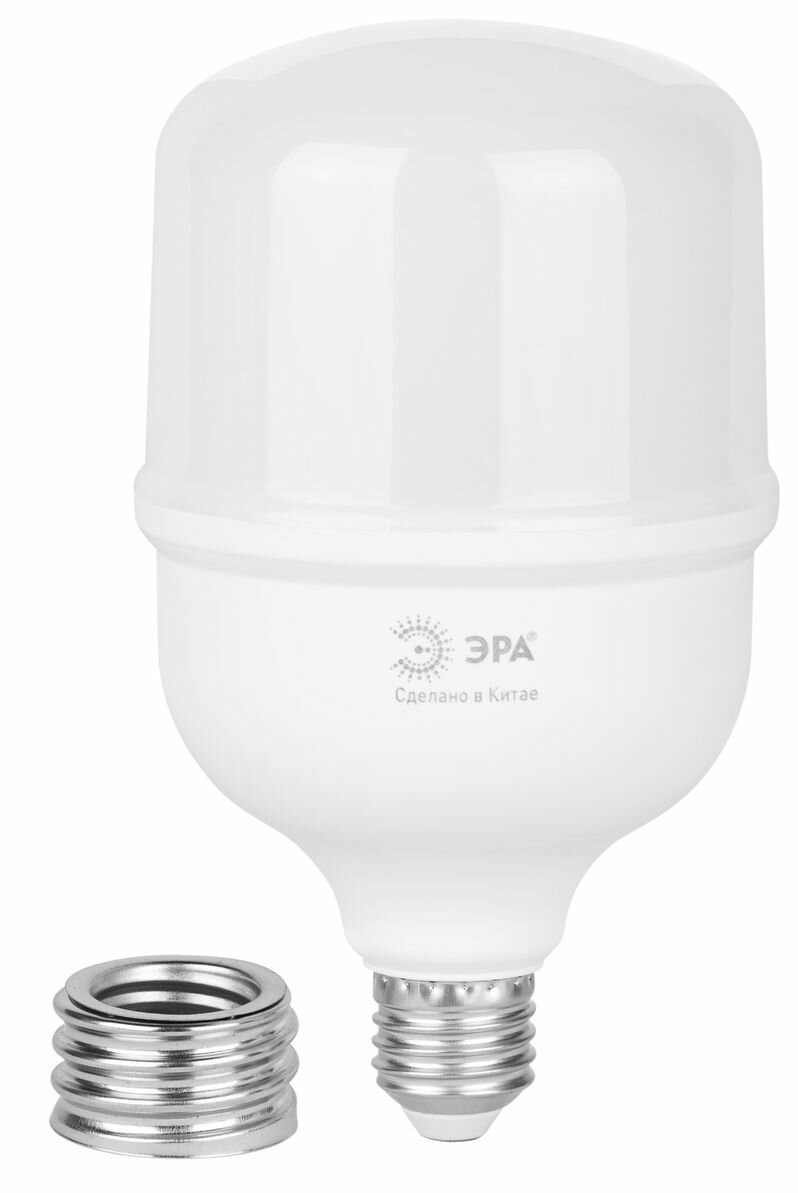 Лампа светодиодная Эра высокой мощности, LED, 60 Вт, 6000 Лм, 6500 К, T 100, свет холодный, E27, E40, 170-265 В, POWER T100-60W-865-E27/E40 Green Line