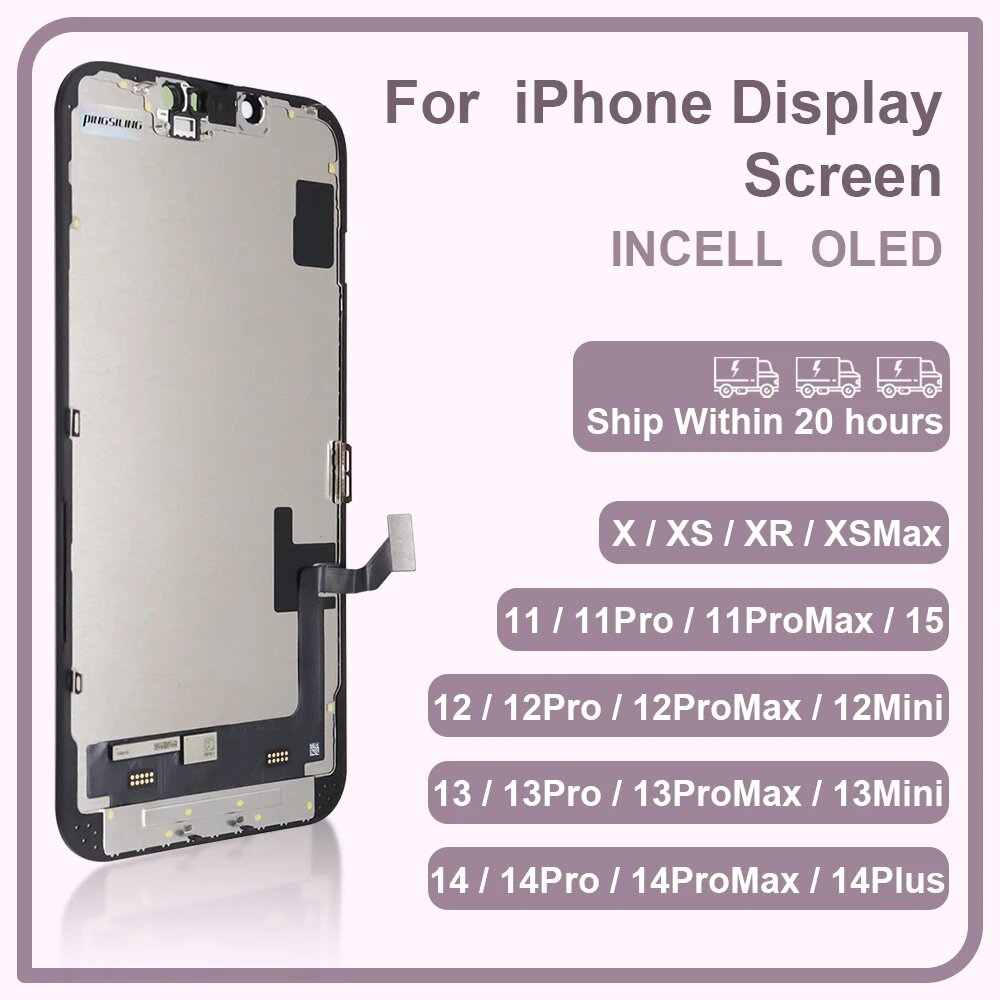 AAAA++++ OLED для iPhone X XR XS Max ЖК-дисплей Incell для iPhone 11 12 Pro Max 13 Mini 14 Plus ЖК-дисплей с дигитайзером в сборе