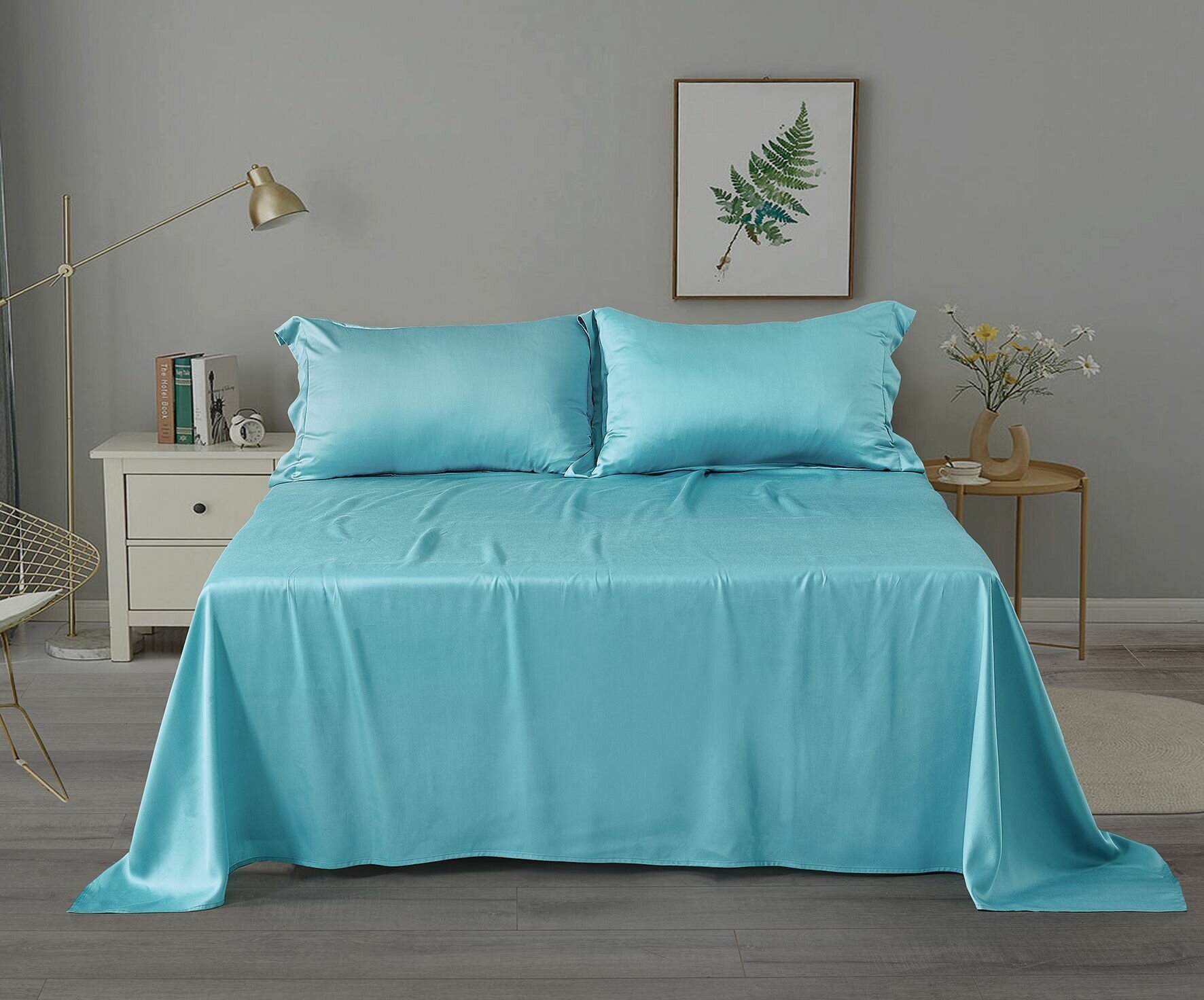 Простыня текстильная Вальтери Тенсел однотонная 240х250 , классическая