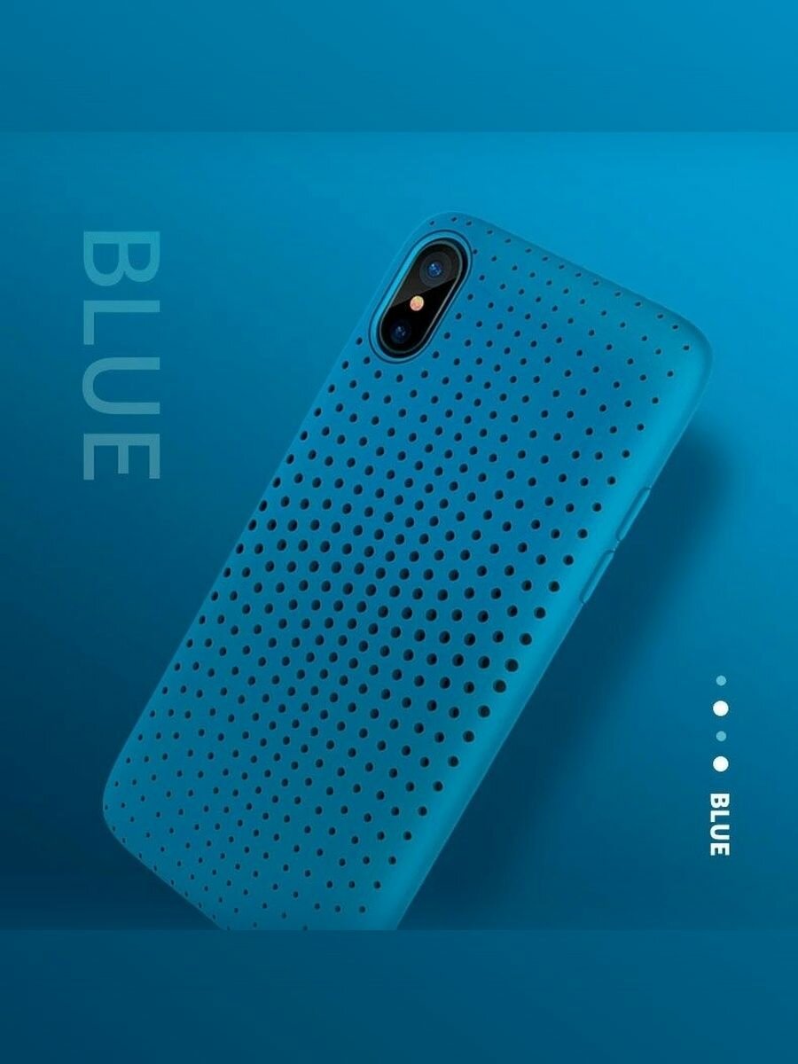 Чехол "Dot Series" Rock, для iPhone X/Xs, накладка, TPU, синий
