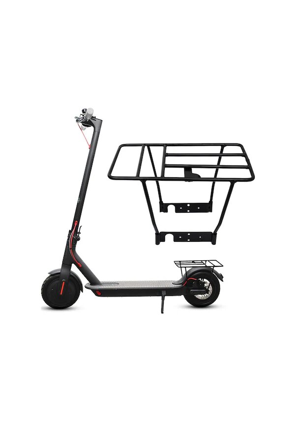 Универсальный задний багажник Iron Black для электросамоката Xiaomi M365/1s/pro 27x17x15 см