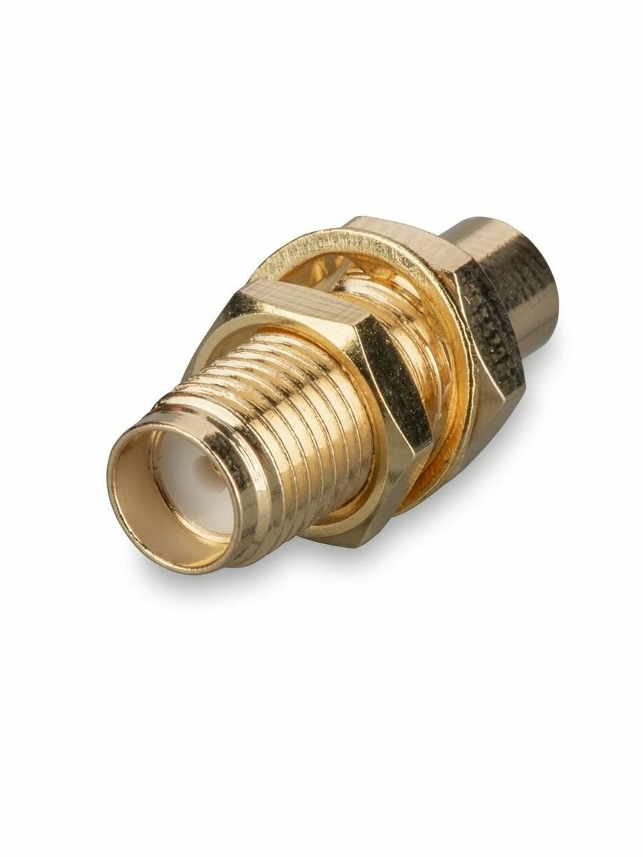 Разъем SMA female под кабель RG58, 50 Ом, обжимной под пайку, 1шт.