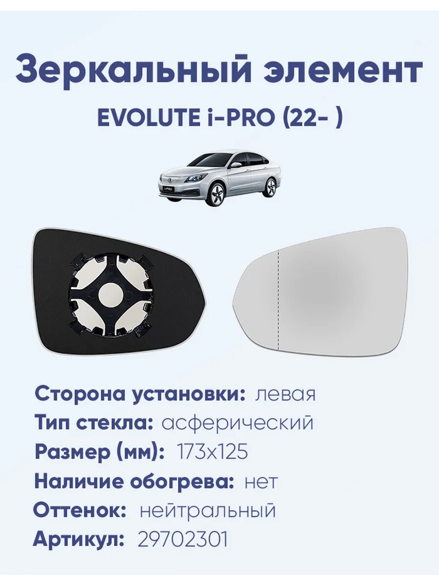 Зеркальный элемент левый EVOLUTE i-PRO (22- )A29702301