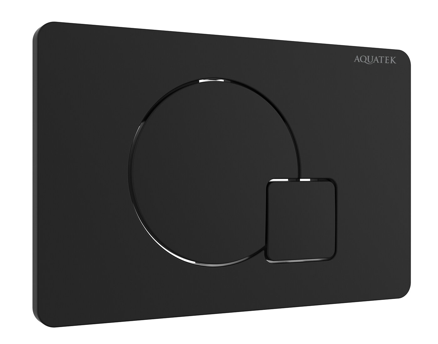 Панель смыва Aquatek клавиши круг/квадрат, 162x244, матовый чёрный KDI-0000069