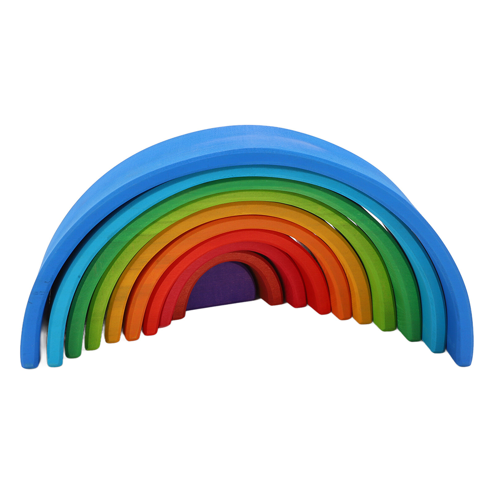 Деревянные штабелируемые строительные игрушки-штабелеры, полукруглые вложенные головоломки для малышей, детей раннего образования