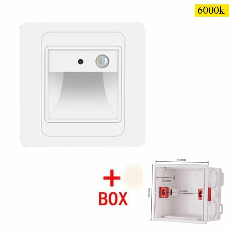 Ночник smart light датчик движения PIR LED stair light встроенный светильник для ступенек