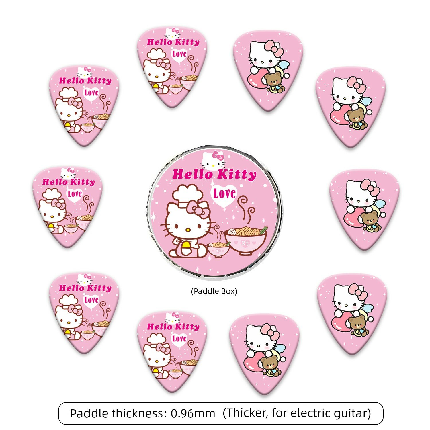 Коробка для медиаторов в виде мультяшного персонажа для фолк-гитары, акустической гитары и электрогитары, милый