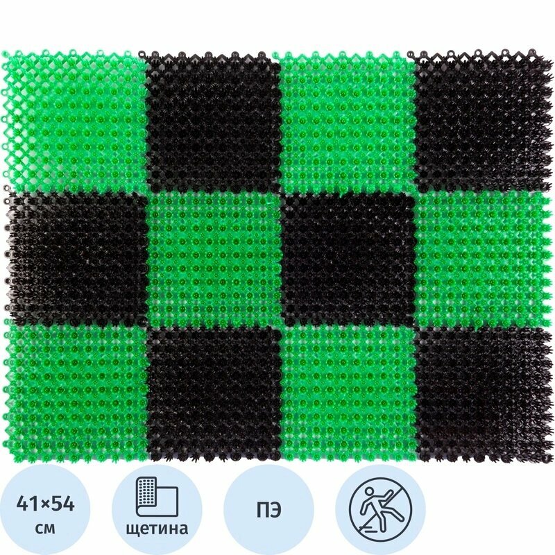 Коврик входной травка 12 секций 54х41х1,5см КТ012