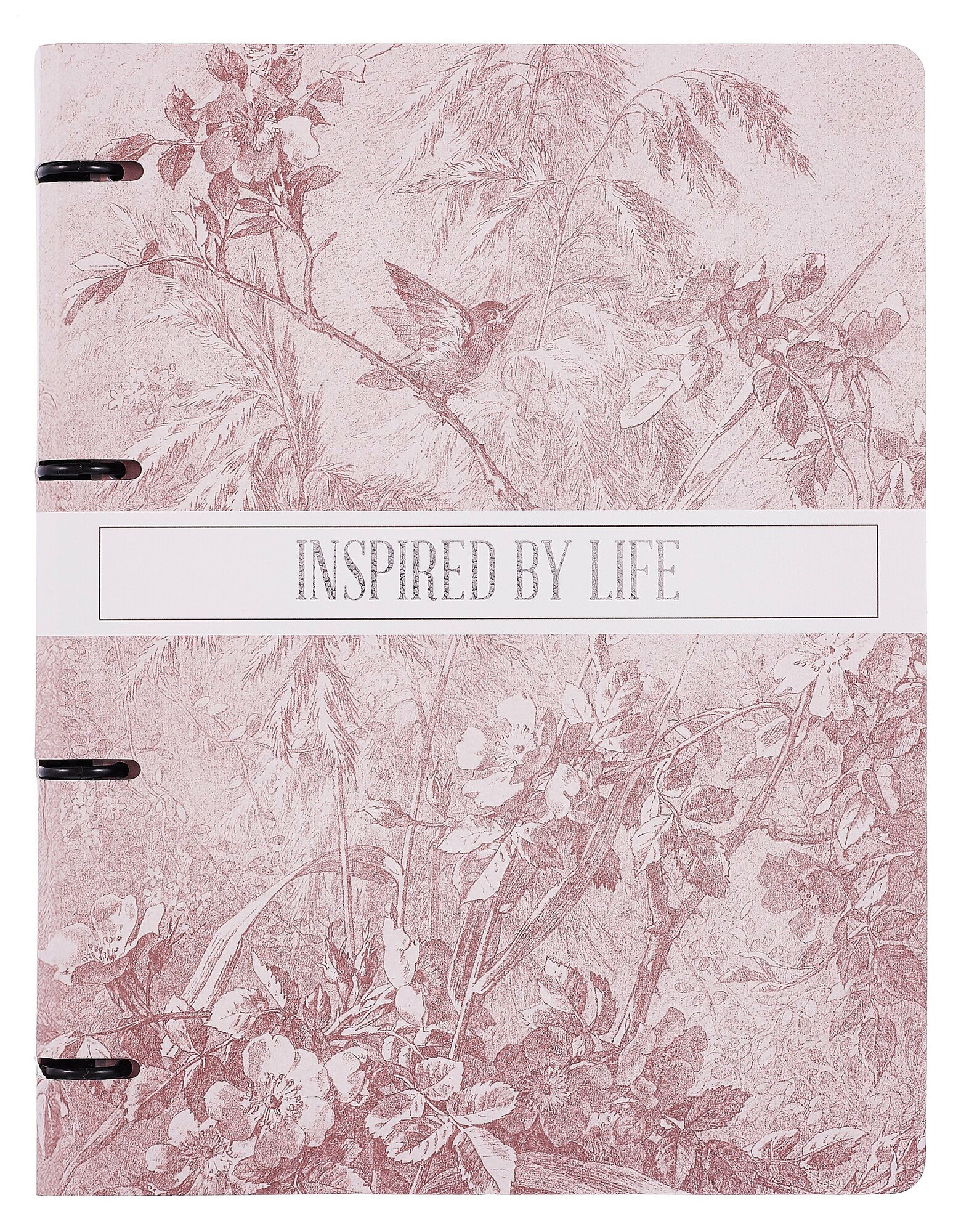 Тетрадь А4 120 листов, клетка, "Floreale. Cedar Rose" на кольцах