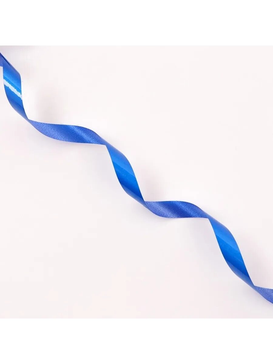 Глянцевая синяя декоративная лента