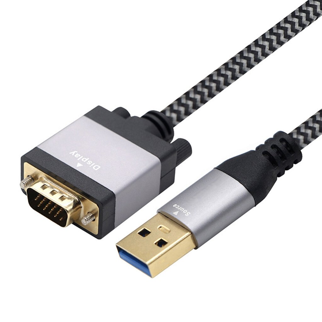 Удлинитель USB3.0 к VGA Автоматическое Распознавание Драйвера Не требуется Кабель FHD