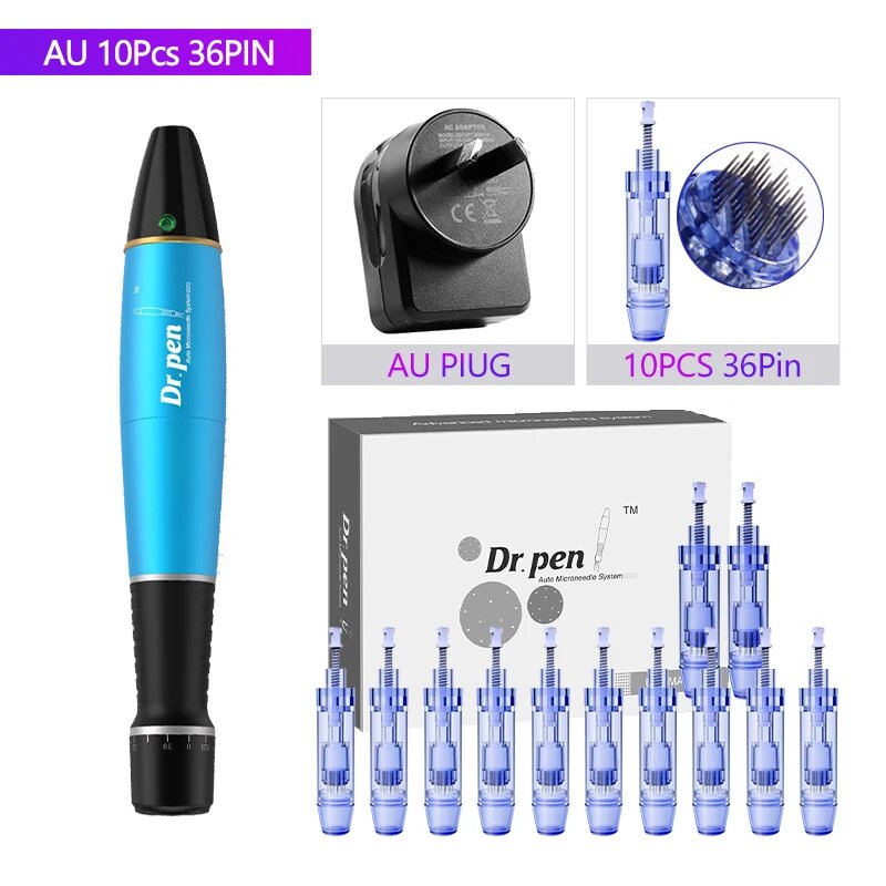 Dr.pen A1-W-AU Дермапен 36pin, синий
