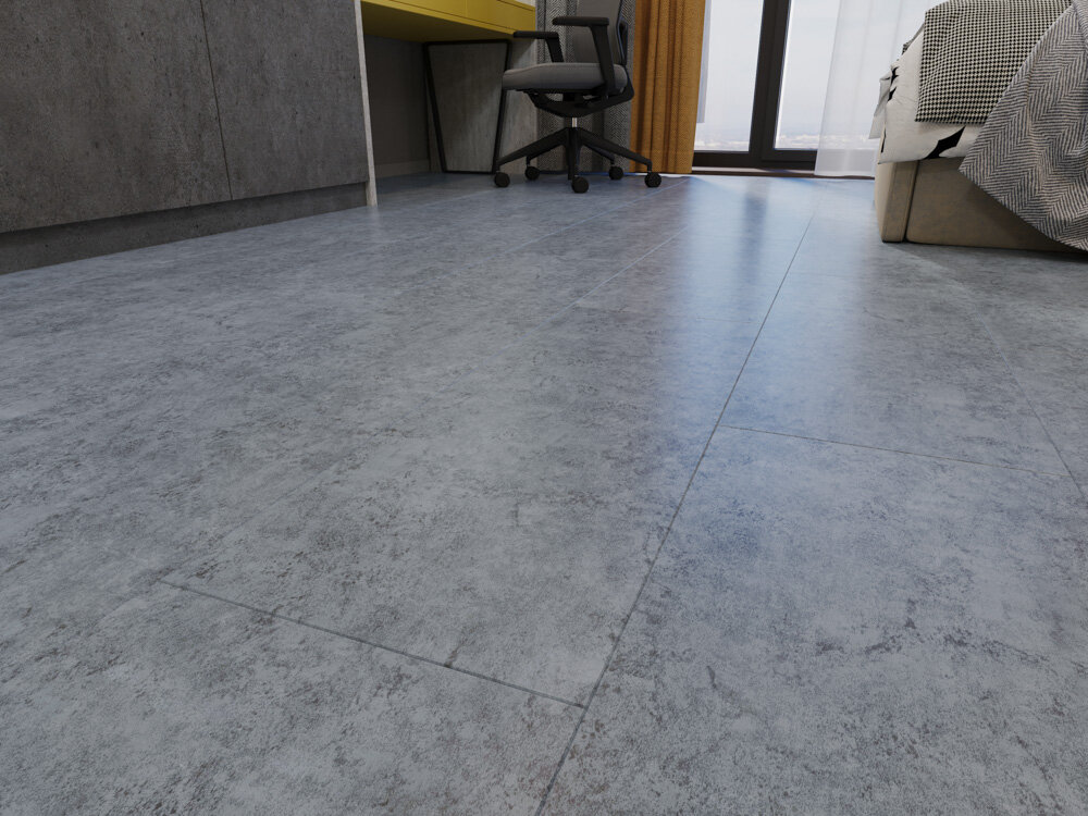 Виниловая плитка SPC CronaFloor Stone Мелли Грей XJ87026-3 (в уп. 10 шт./1.8 м2)