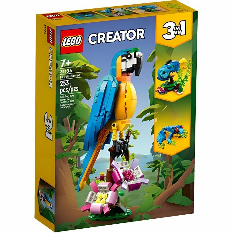 Конструктор унисекс LEGO Экзотический попугай 31136 Creator 3 в 1