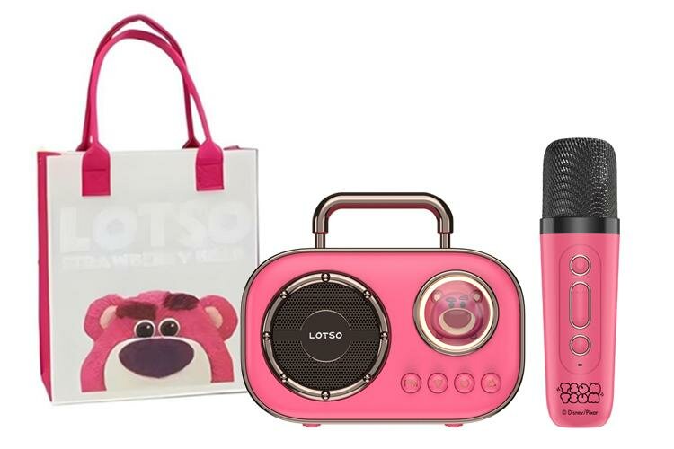 Bluetooth-колонка Disney Dual Band шумоподавляющая с двумя микрофонами, pink strawberry bear, длител