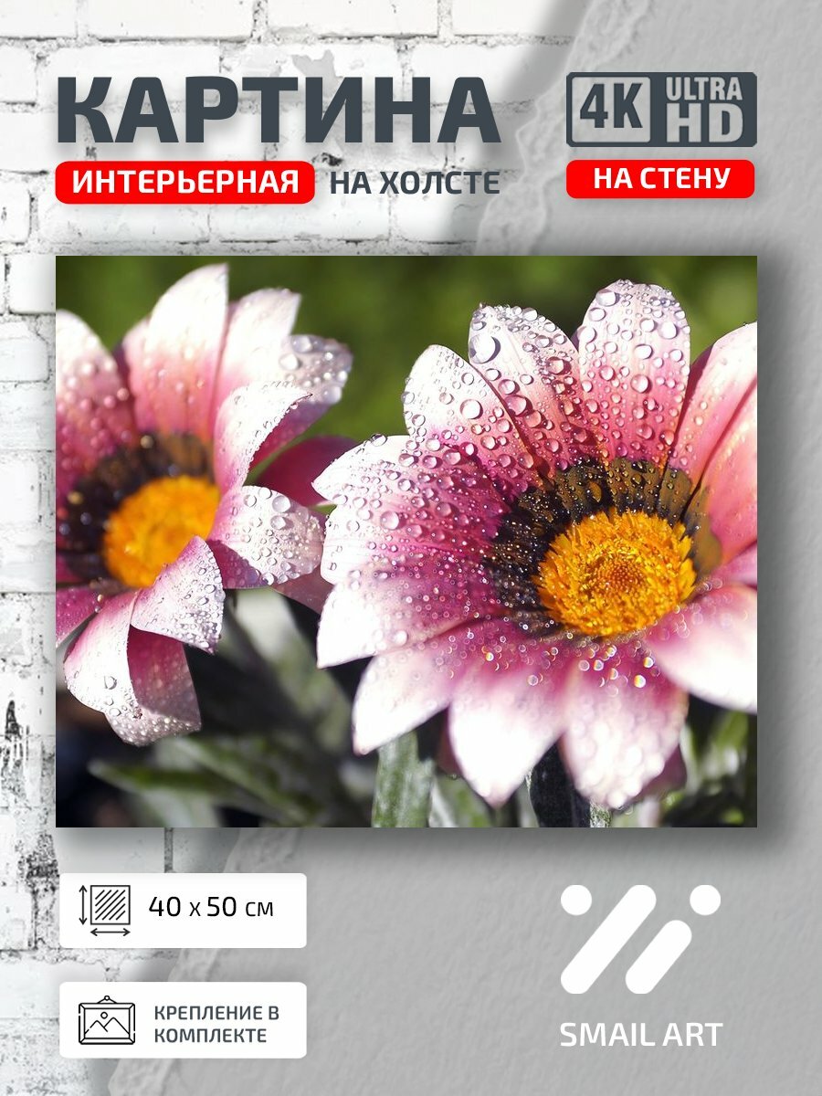 Картина на холсте интерьерная 40 на 50 на стену Капли Mood для студии атмосфера интерьер