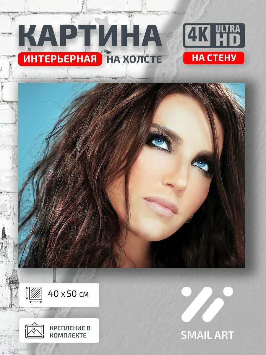 Картина на холсте интерьерная 40 на 50 на стену Взгляд Portrait для спальни портрет декор