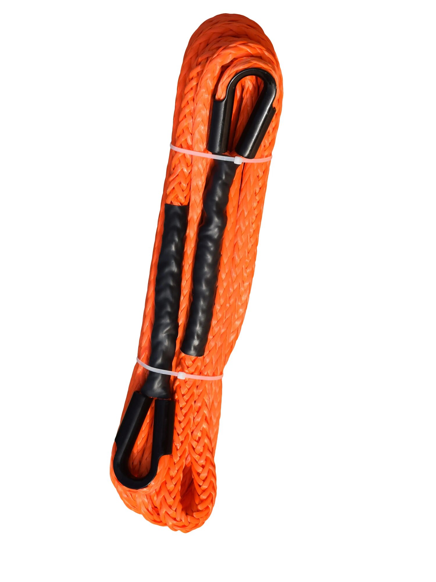 Оранжевый синтетический удлинитель троса лебедки 12 мм × 15 м для внедорожного автомобиля, квадроцикла, внедорожника, наружного кабеля