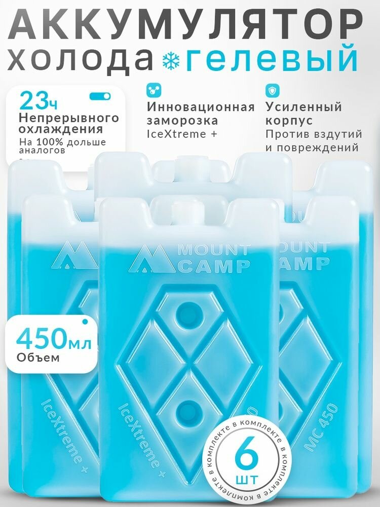 6 шт Аккумулятор холода для термосумок, хладоэлемент гелевый 6шт.