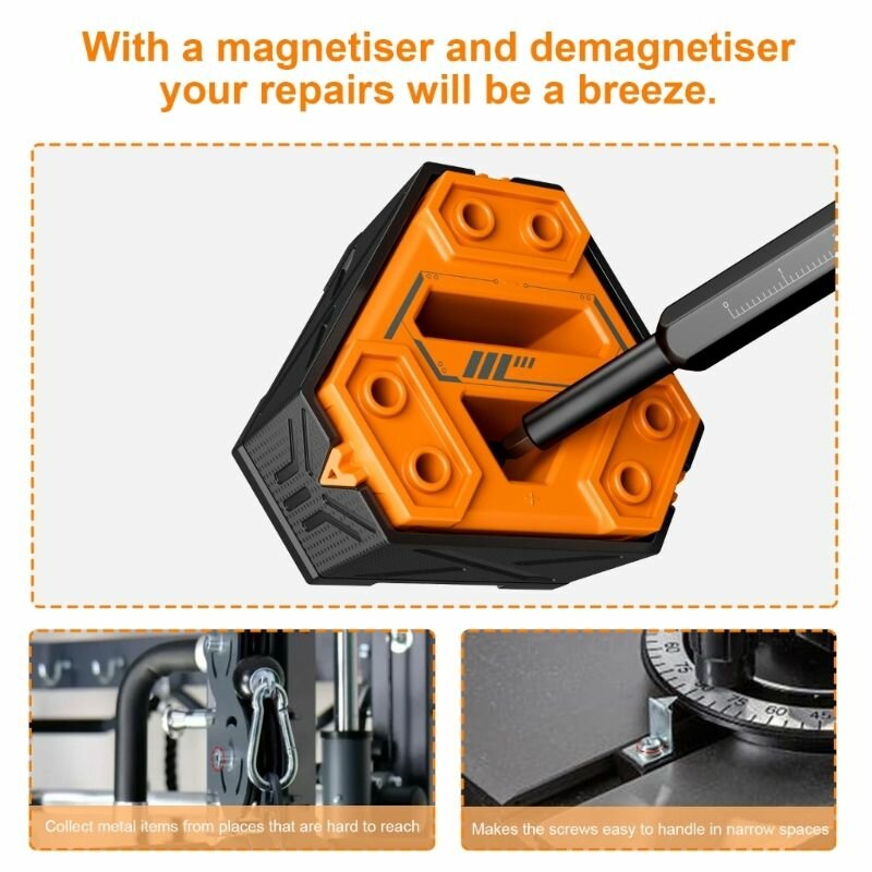 Намагничиватель и размагничиватель отвертки-оранжевый