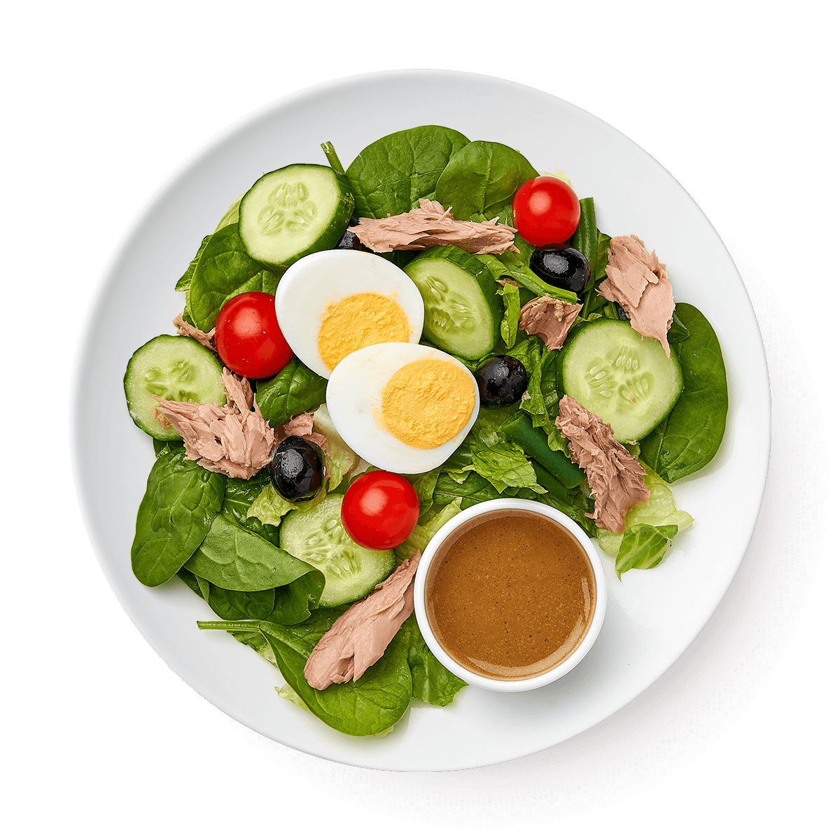 Салат с тунцом, свежими овощами и медово-горчичной заправкой «Из Лавки»