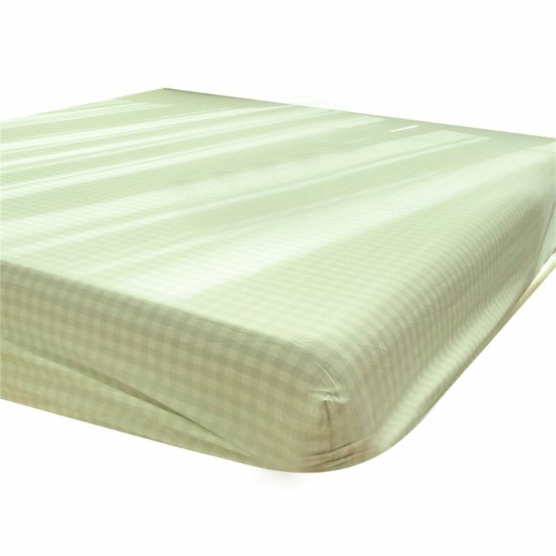 Защитный чехол для домашнего матраса из стираного хлопка-светло-зеленая сетка-1,2*2,0 м