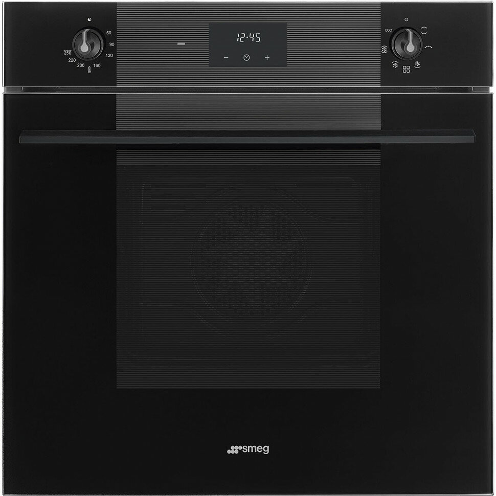 SF6100VB3RU / Встраиваемый духовой шкаф SMEG черное стекло