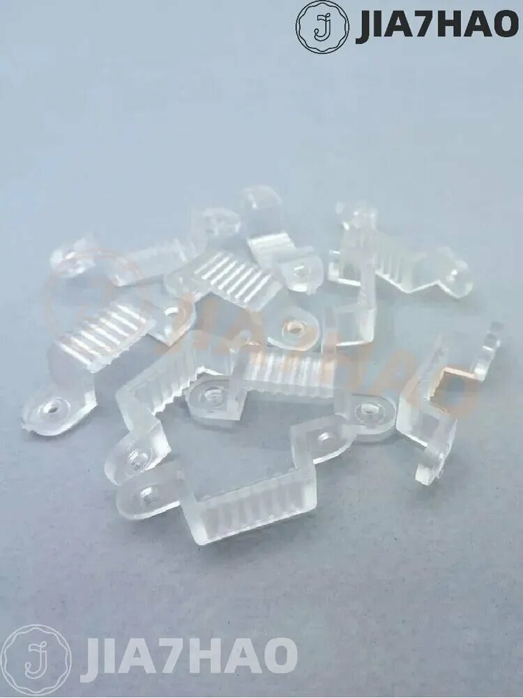 Скоба крепежная; для светодиодной ленты 220V ; с сечением 14х7 (10шт)