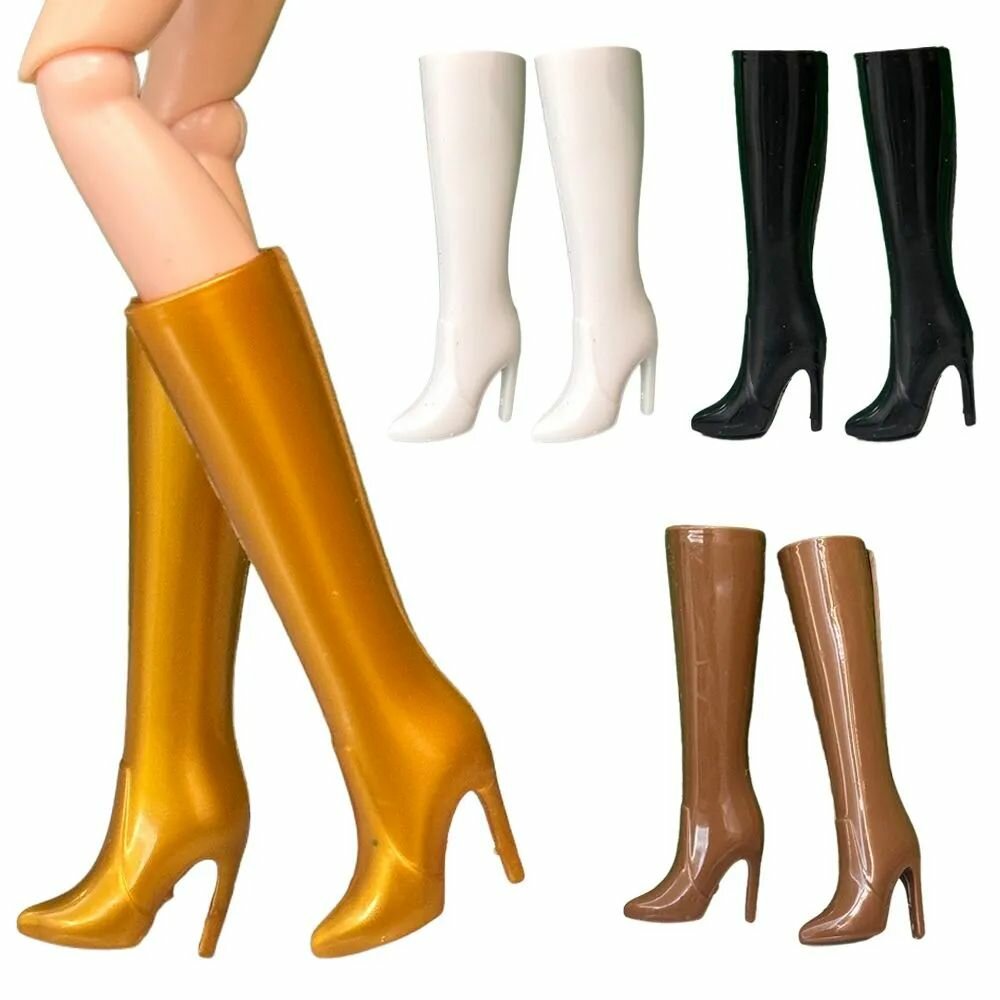 4 Пары туфель для куклы Барби, 1/6 Кукольных сапожек, Аксессуары