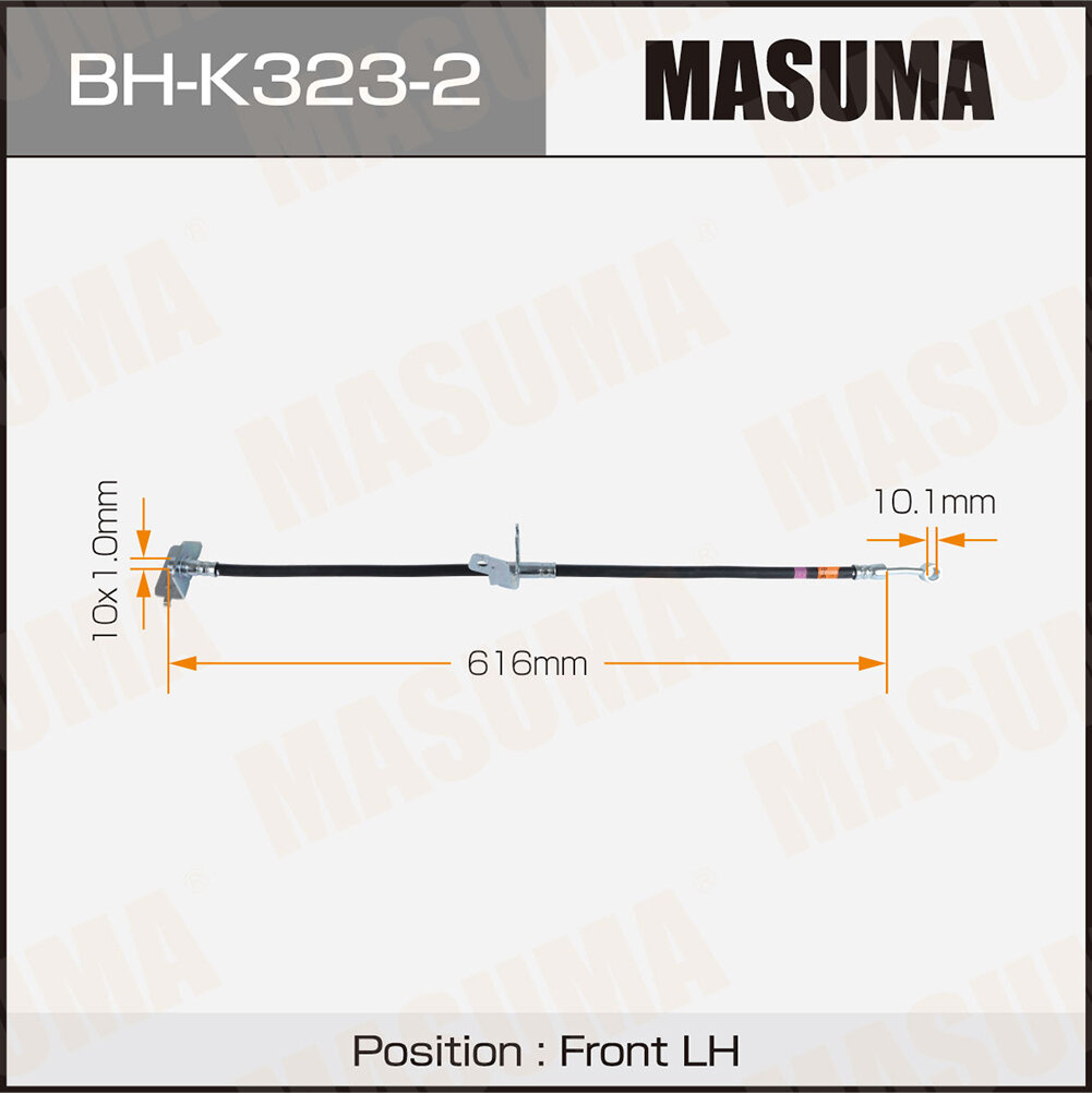 Шланг тормозной HYUNDAI- /front/ PALISADE 19- LH Masuma