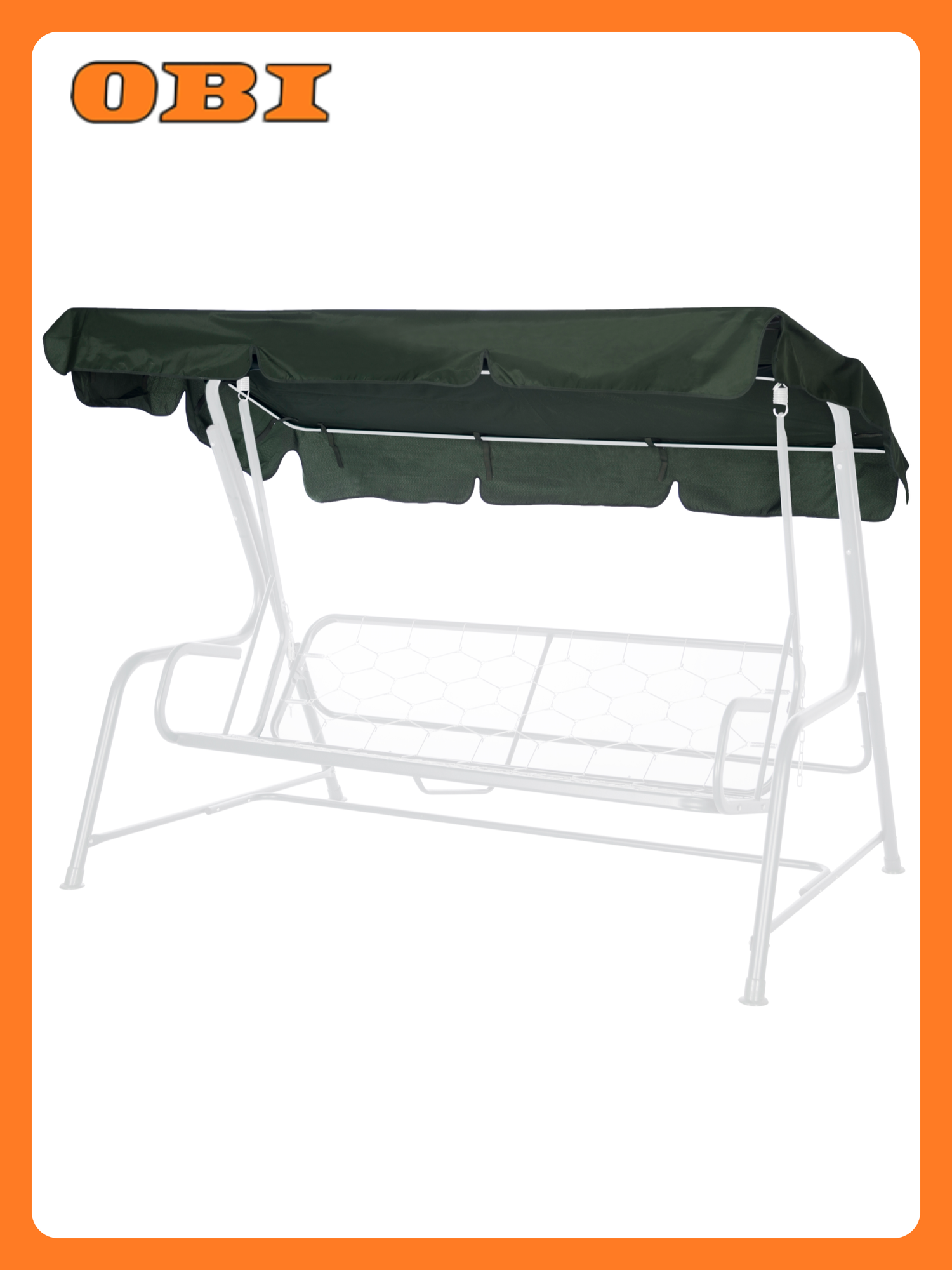 Тент Удачная Мебель, для качелей, текстиль, зеленый, 240x146 см