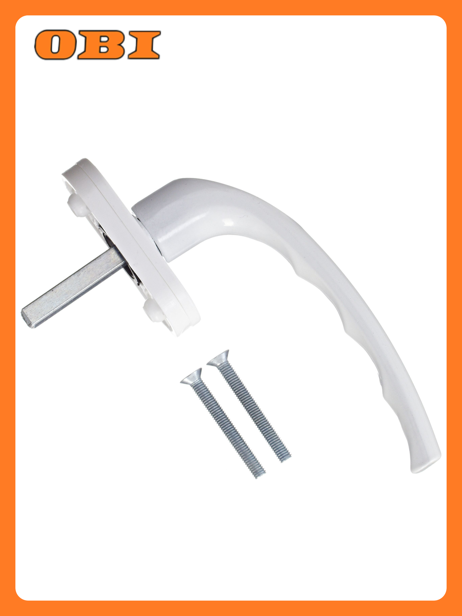 Оконная ручка для ПВХ Левша "Комфорт-пластик", белая У1-2281. Б