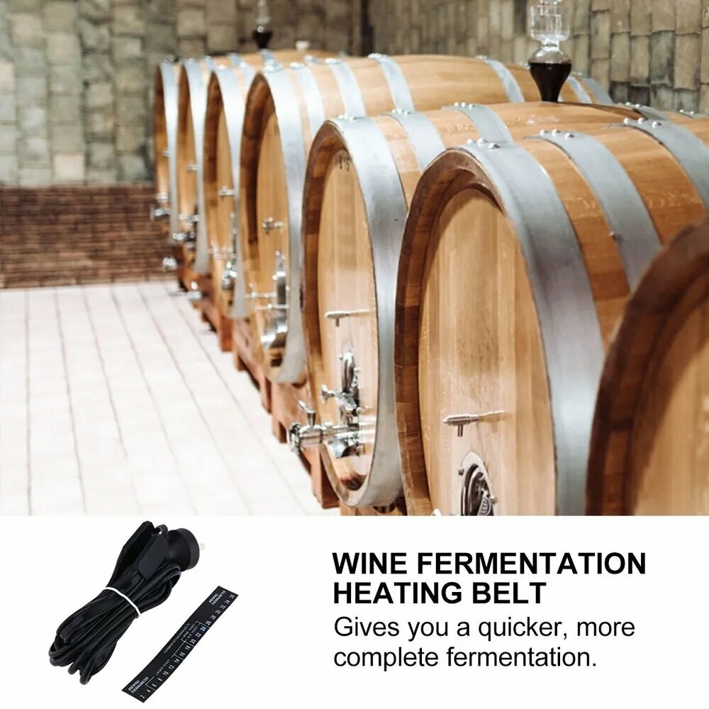 Нагревательный пояс для брожения спиртных напитков из силиконовой резины, черный