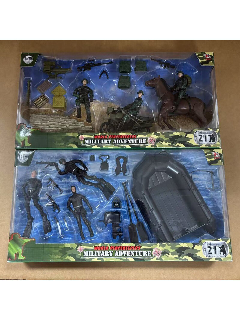 World peacekeepers 1/6 Набор игрушек "Отряд мотоциклистов + отряд водолазов" из трех человек