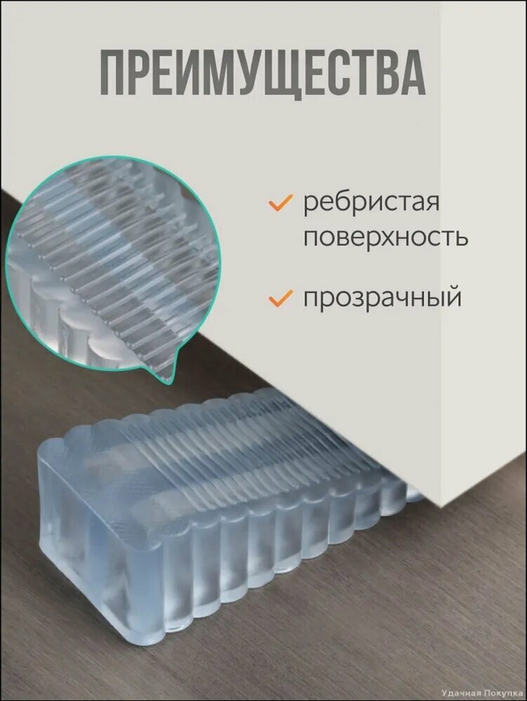 Силиконовый Безсверловочный дверной упор антиударный, домашний безопасный ограничитель двери, 2 шт