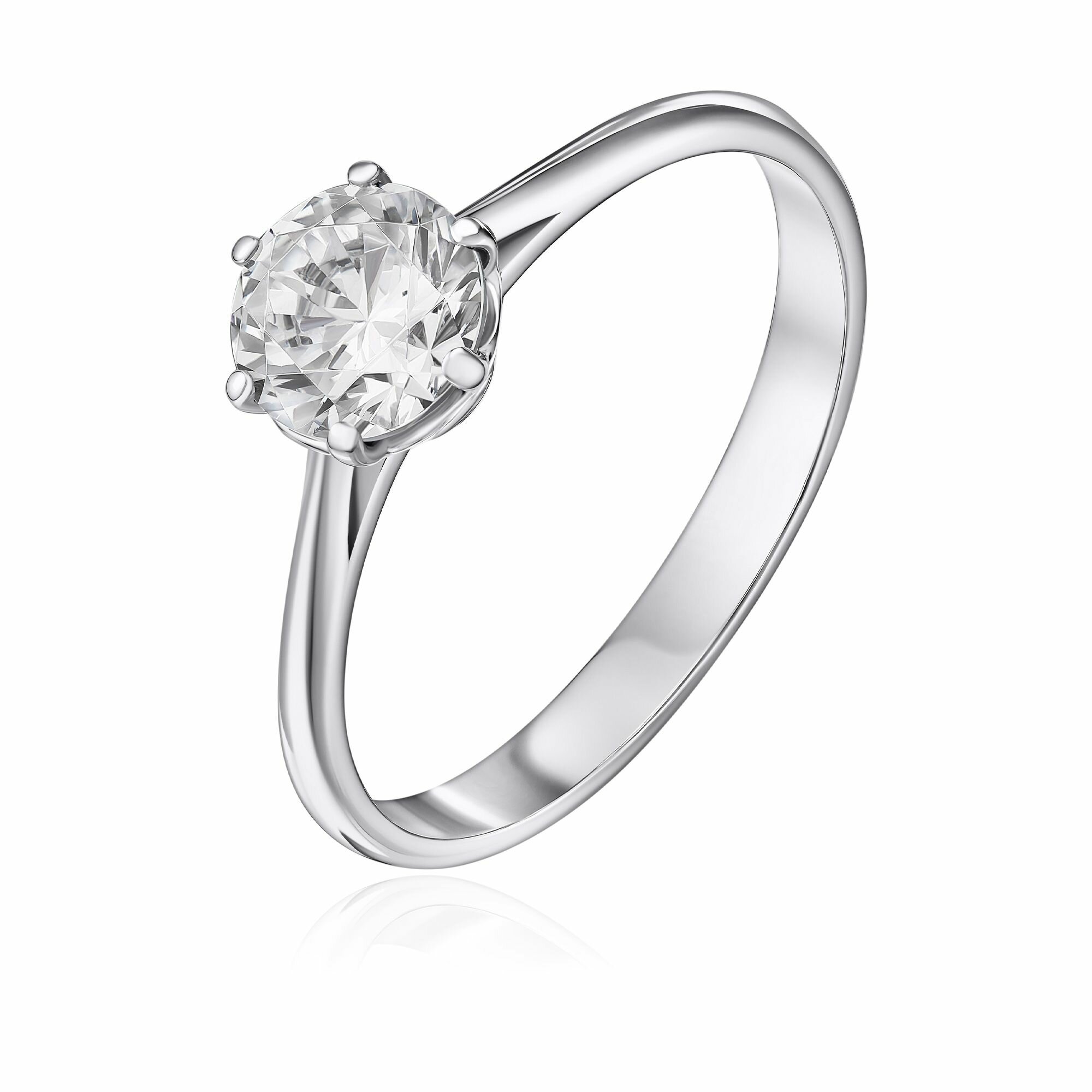 Кольцо, серебро, 925 проба, фианит