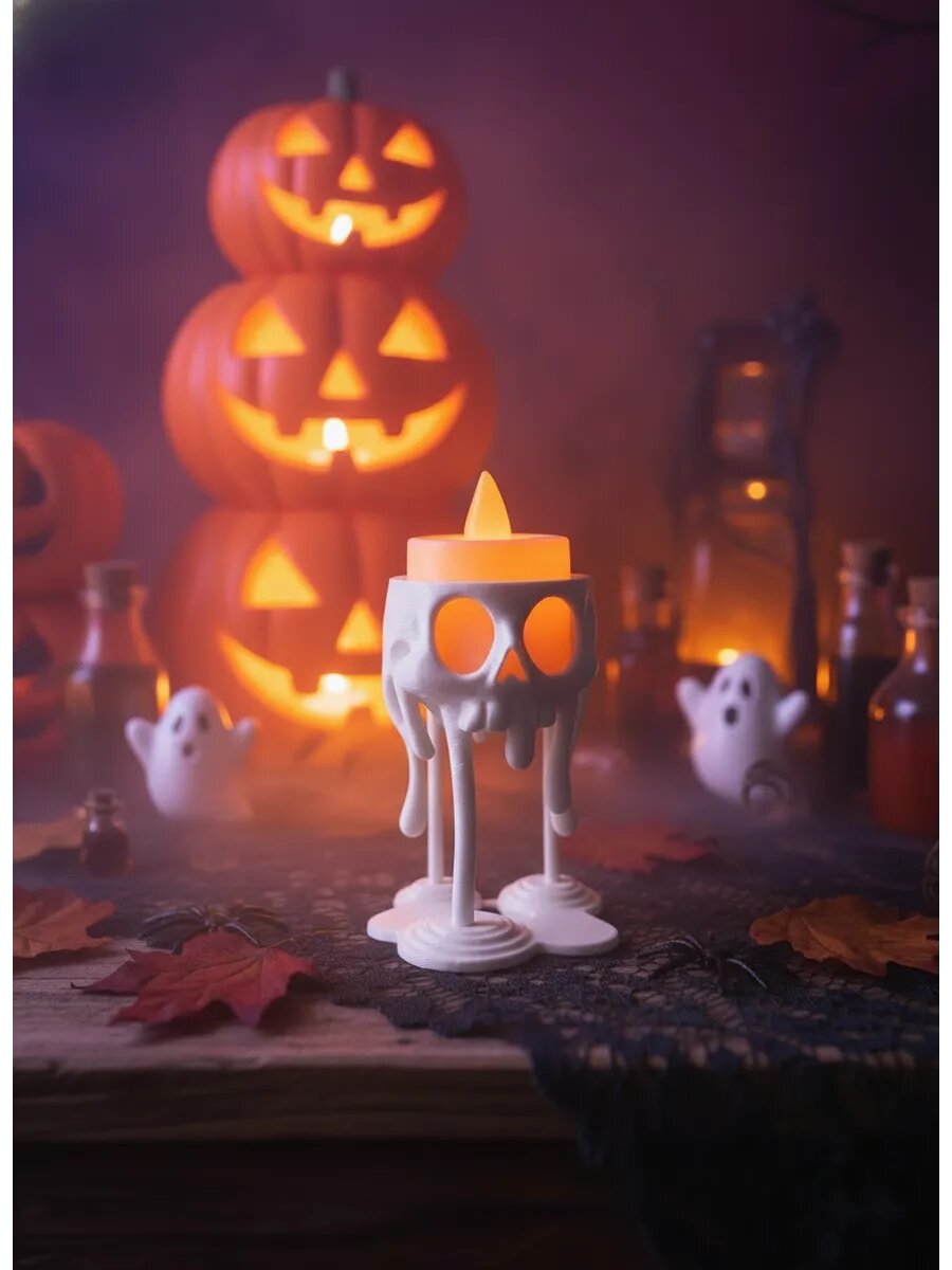 Декоративный светильник «Тающий Череп»