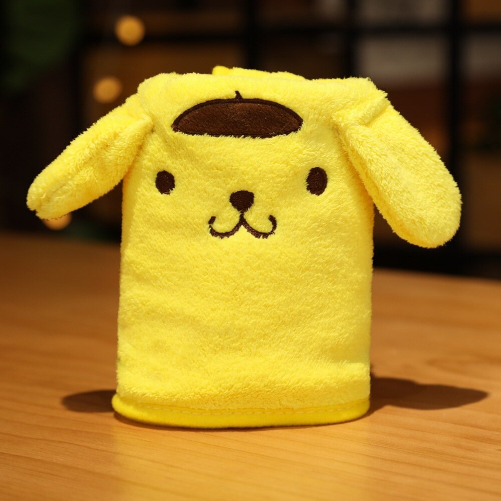 Милые мини-полотенца с японскими дьяволами, бытовые полотенца для лица, впитывающие полотенца, толстые флисовые полотенца для лица с мультяшным коралловым рисунком, полотенца для рук.