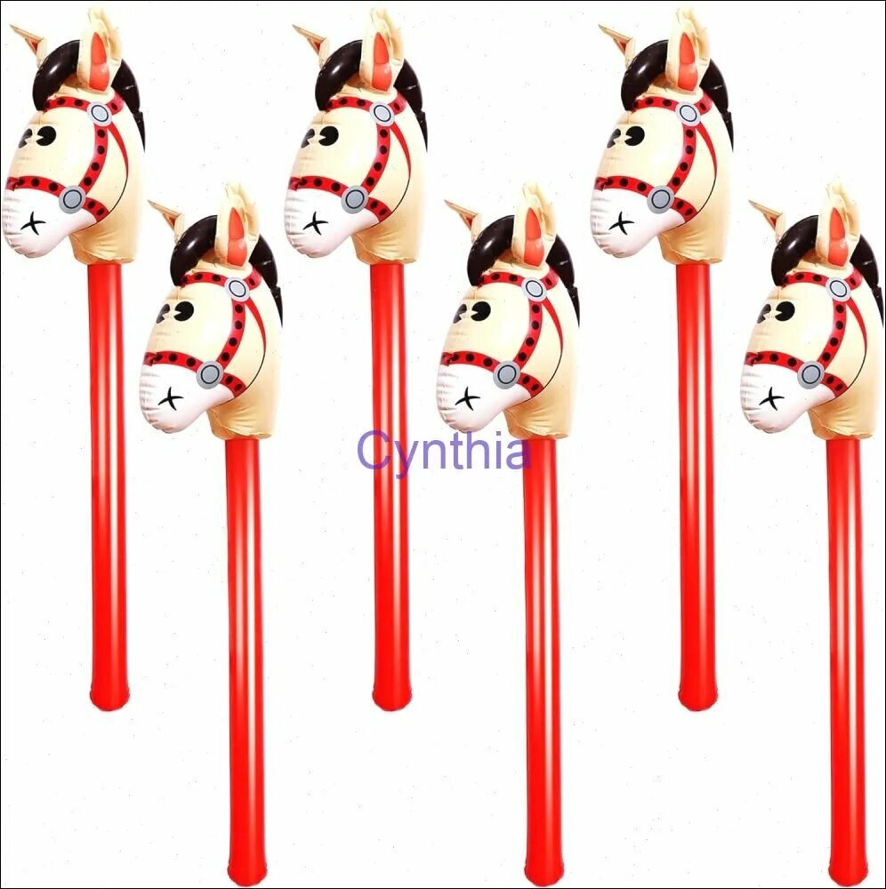 6шт надувная игрушка-лошадка на палочке для детей-забавный воздушный шар с лошадиной головой для душа ребенка и ковбойских вечеринок