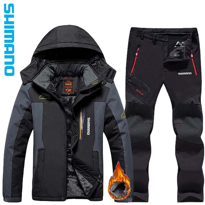 Зимний утолщенный водонепроницаемый рыболовный костюм SHIMANO для мужчин